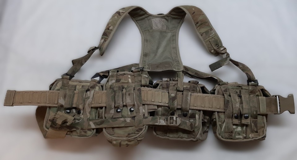 Airborne Army Webbing MTP British Assault Camo Belt Yoke & Assorted ...