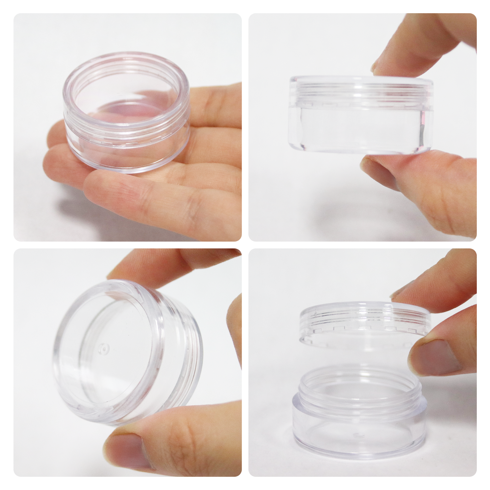 1000 Packs 10 Gram/10ML High Quality Cream Cosmetic Sample Clear Jar ...