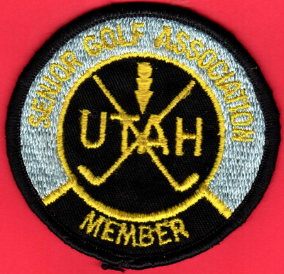 Vintage Senior Golf Association Member Patch UTAH 3" FREE USA SHIPPING ...