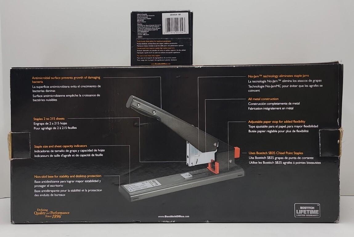 Bostitch Antimicrobial Extra Heavy-duty Stapler 215-sheet Capacity ...