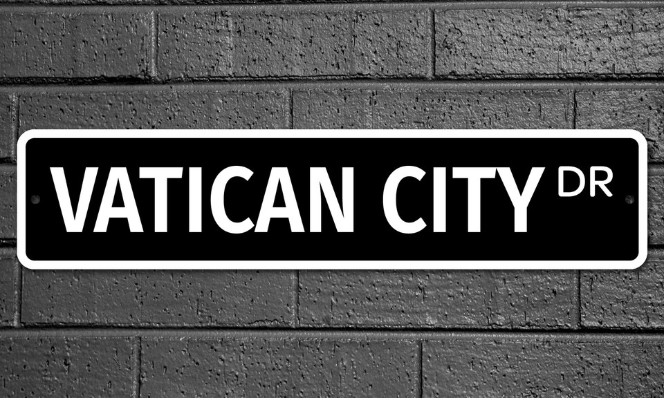 7732 SS Vatican City 4" x 18" Novelty Street Sign Aluminum | eBay