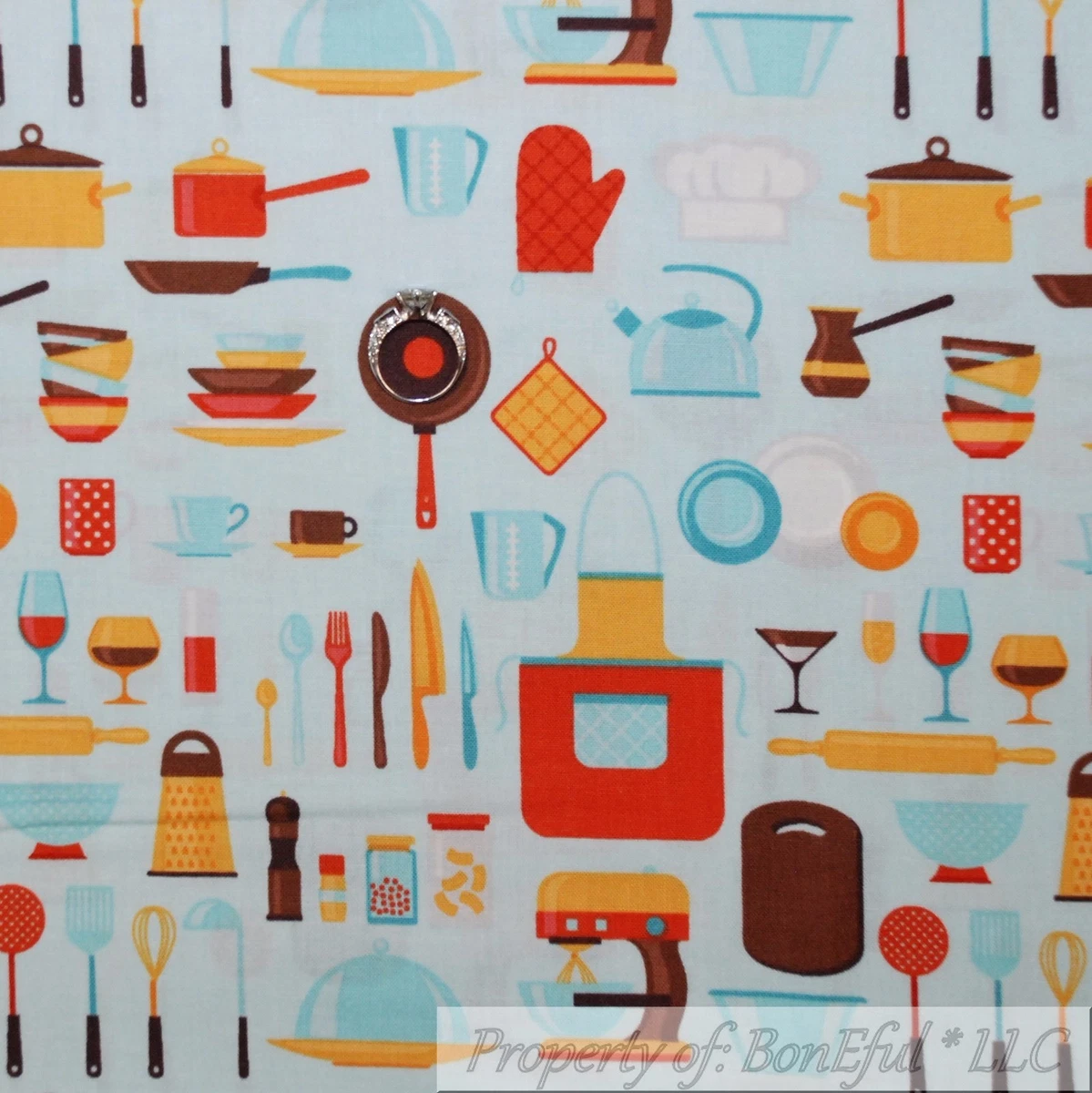 Retro Kitchen Fabric