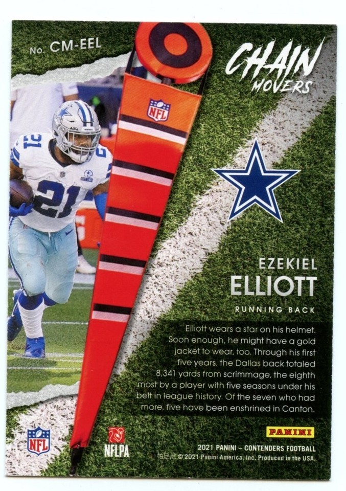 2021 Panini Contenders Ezekiel Elliott CHAIN MOVERS Insert #CM-EEL (Cowboys) | eBay