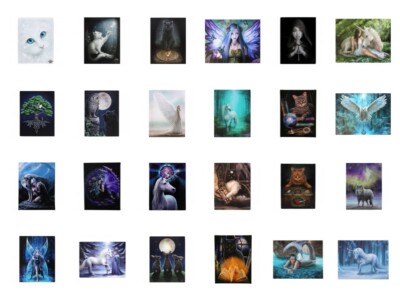 Various animal Canvas Wall Plaques Anne Stokes Lisa Parker Unicorn Wolf ...