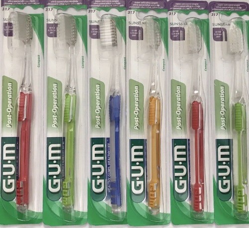 GUm Post Surgery Toothbrush 317 Super Soft 6 Pack | eBay