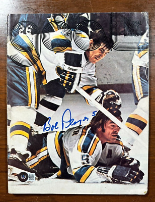 Bob Plager Autographed Signed GOAL Magazine Program NHL St. Louis Blues ...