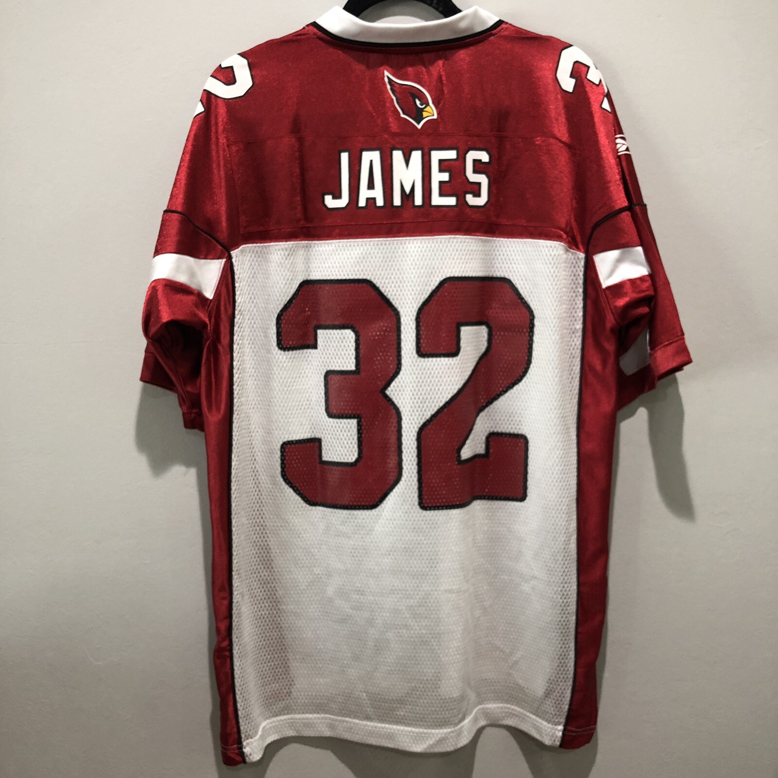 VNTG NFL Cardinals Jersey #32 James Reebok On Field White Mesh size ...