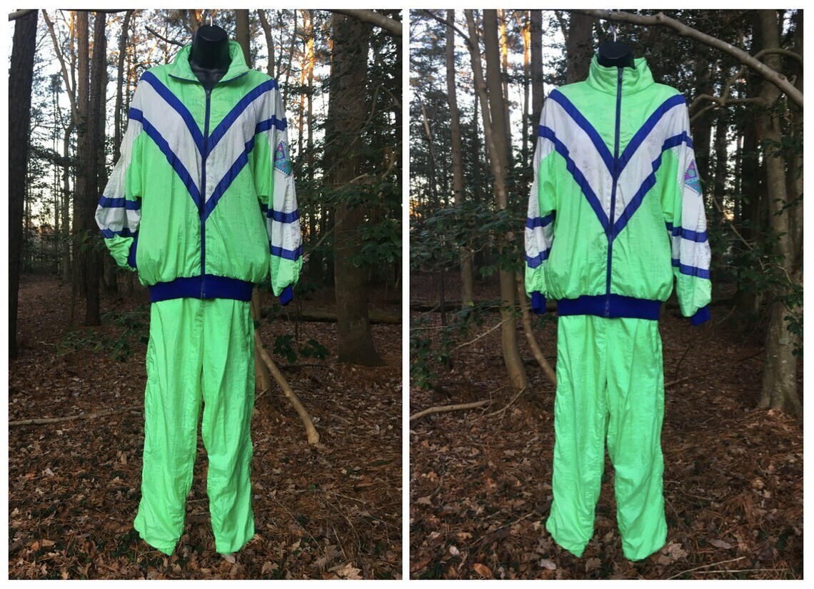 1980's Complete Tracksuit- Jacket and Pants- Retro Gr… - Gem