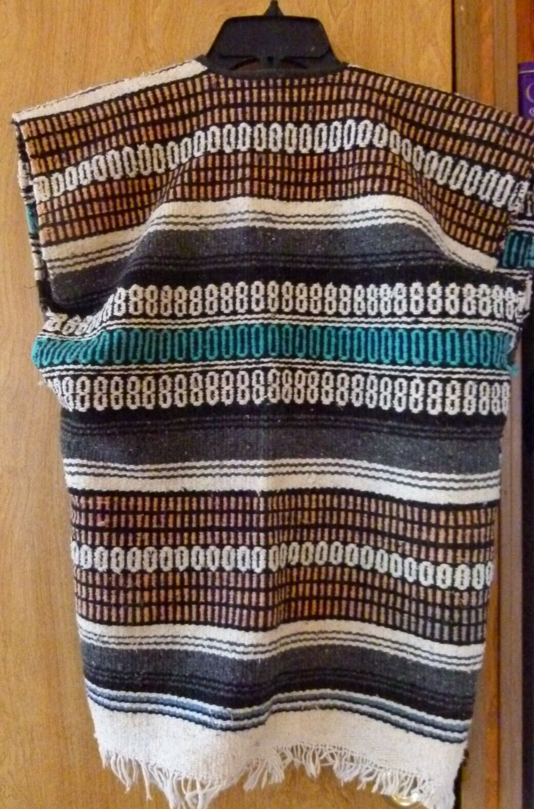 1971 Vintage Mexican Serape Vest Southwestern Woven P… - Gem