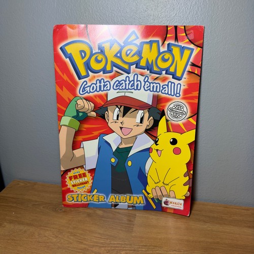 Vintage 1999 Topps Merlin Pokemon Sticker Album Book * GOOD * for sale ...