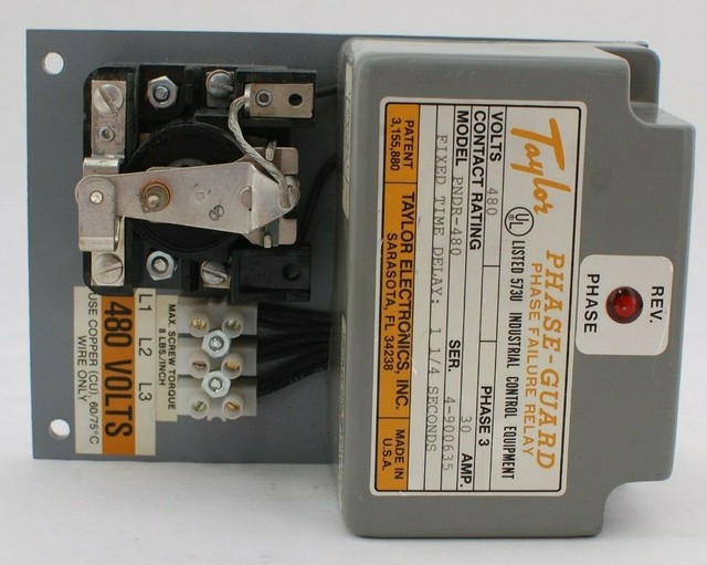 Taylor Electronics PNDR-480 Phase-Guard Phase Failure Relay for sale ...