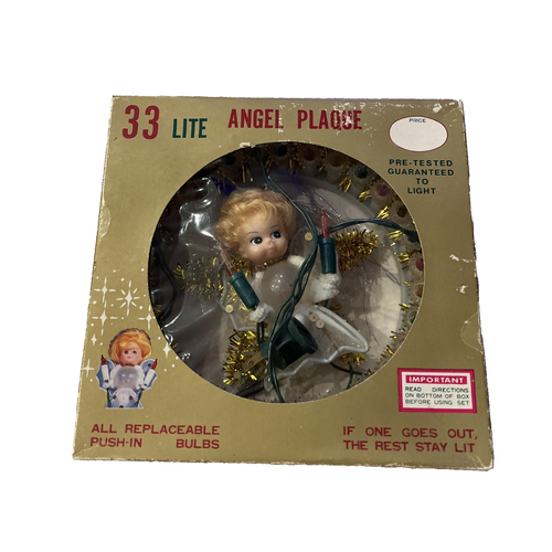 Vintage 1950s Cristmas Angel Tree Topper Flashing Lights Works In Box ...