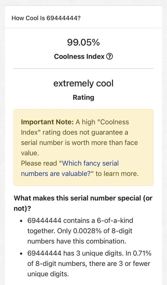 2017a $20 Note Radar Fancy Serial Number, 6 Of A Kind In A Row ...