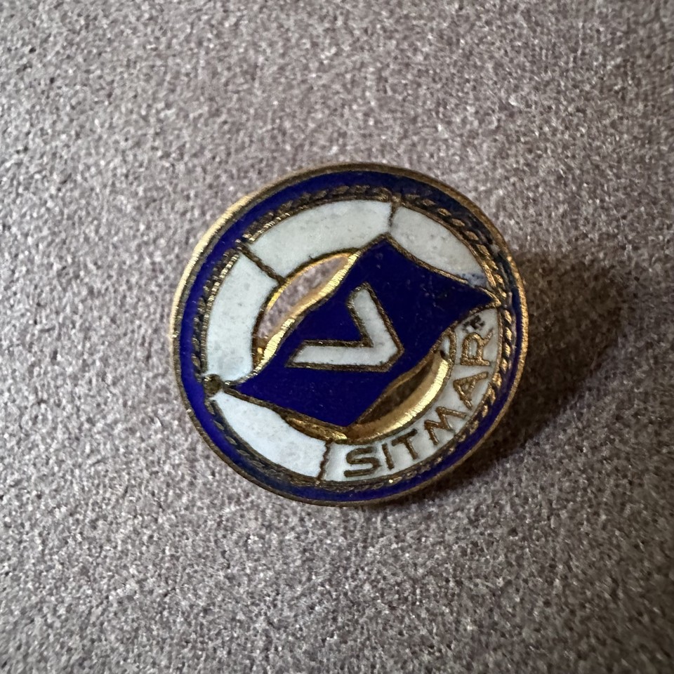 VINTAGE SITMAR CRUISE SHIP ENAMEL LAPEL BADGE SAF FIRENZE ITALIAN MADE ...