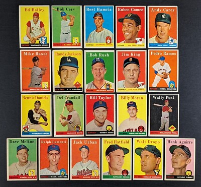 1958 Topps Baseball Set Break 21 Cards | eBay