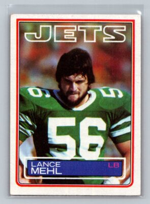 1983 Topps Lance Mehl #349 Football New York Jets Rookie | eBay