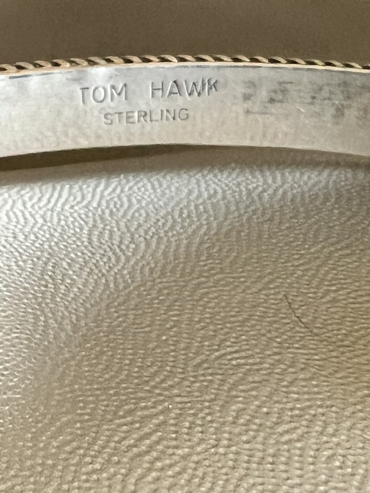 Vintage Navajo SIGNED Tom Hawk Sterling Silver Cuff Bracelet | eBay