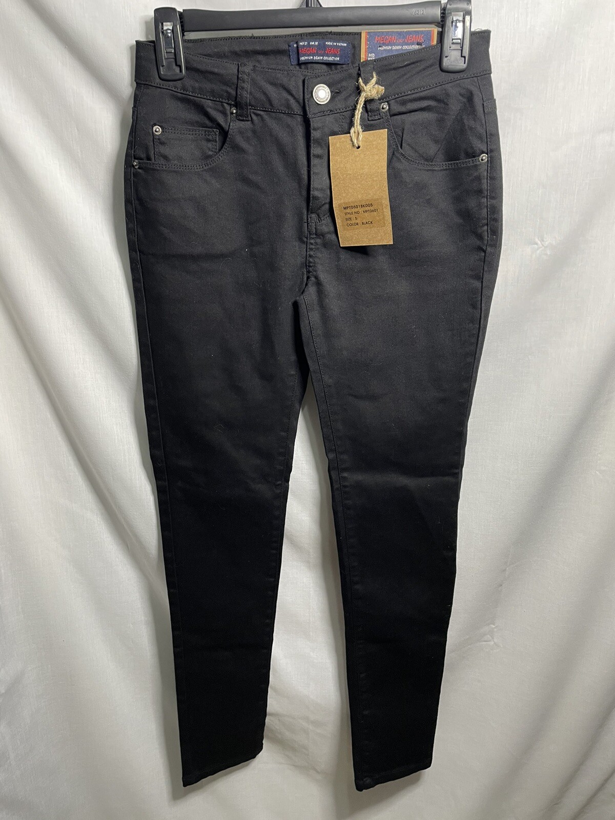 Megan Golf Jeans Womens 5 26x29 Black Skinny Mid Rise | eBay