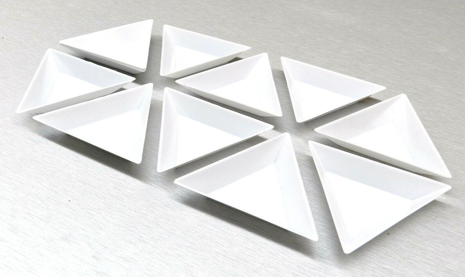 Sorting Trays Plastic Triangular White 10 Pcs Beads Colored Stones ...