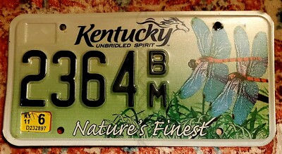 Kentucky Nature's Finest License Plate #2364 BM - Dragonflies ...
