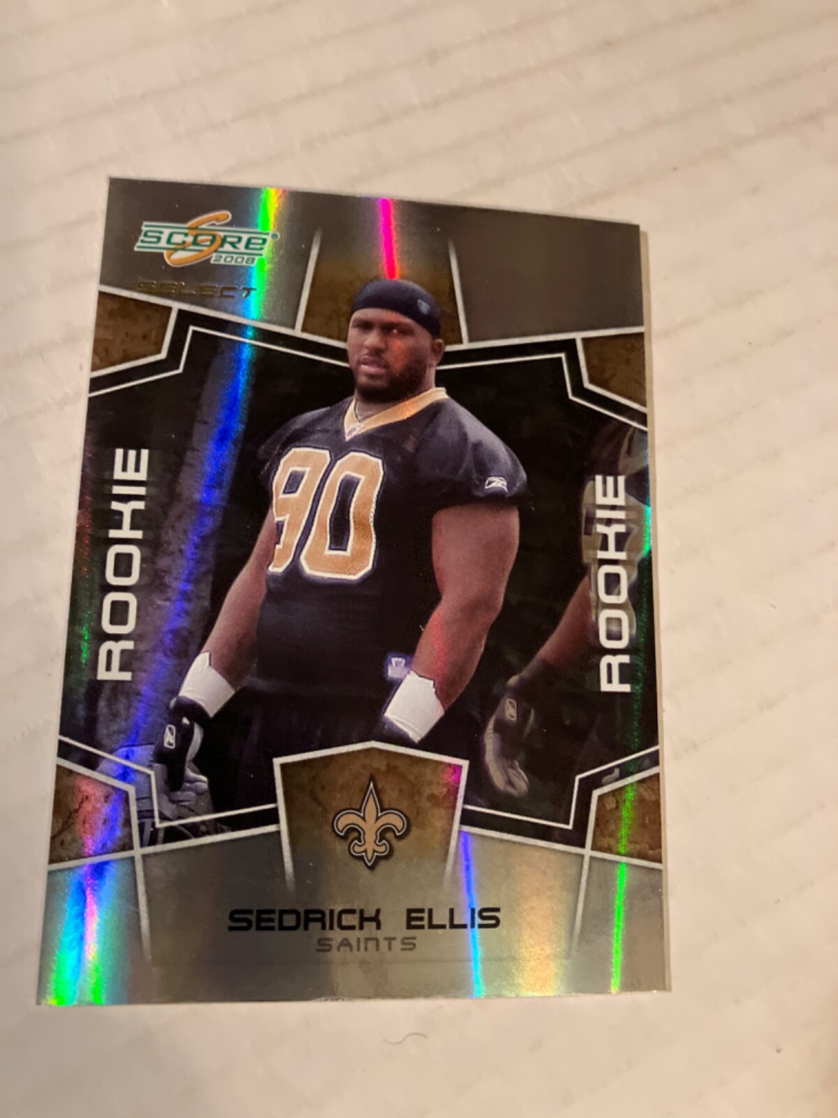 New Orleans saints usc sedrick Ellis 999 made rookie football card ...