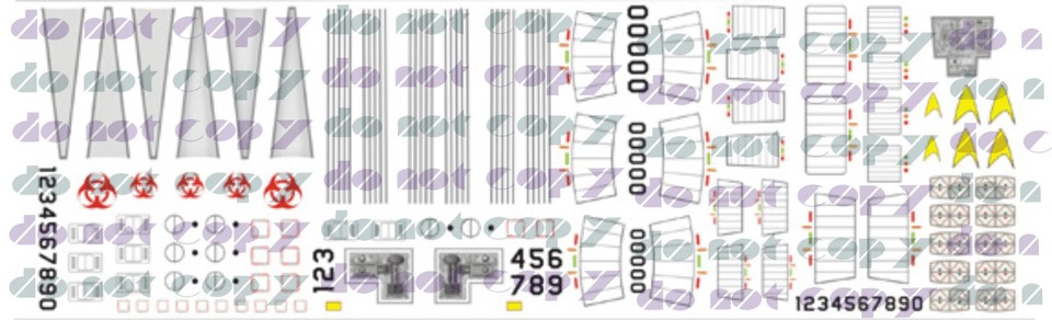 STAR TREK DECALS - Classic Enterprise Hull Graphics - 1:650 Scale - by ...