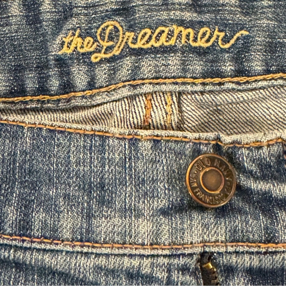 Old Navy The Dreamer medium wash low rise boot cut jeans pants size 10 b2 | eBay