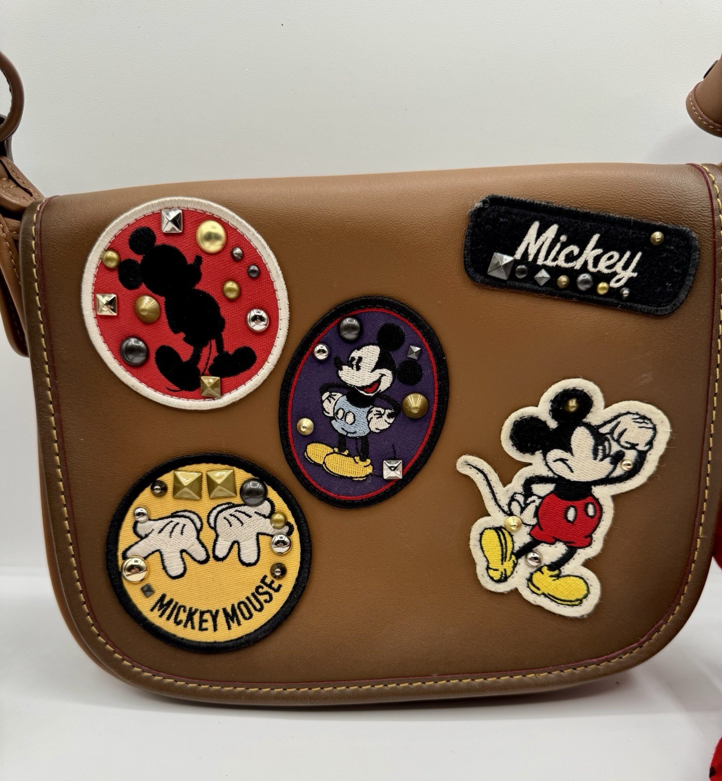 Disney X Coach Mickey Mouse Patches Patricia Brown Le… - Gem