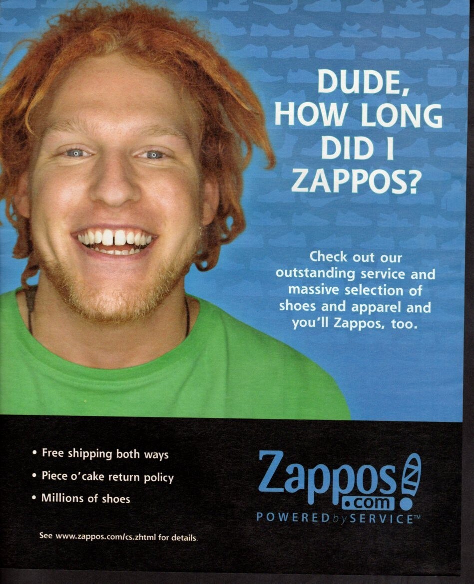 Vintage print ad advertisement Fashion Dude How Long Did I ZAPPOS ...