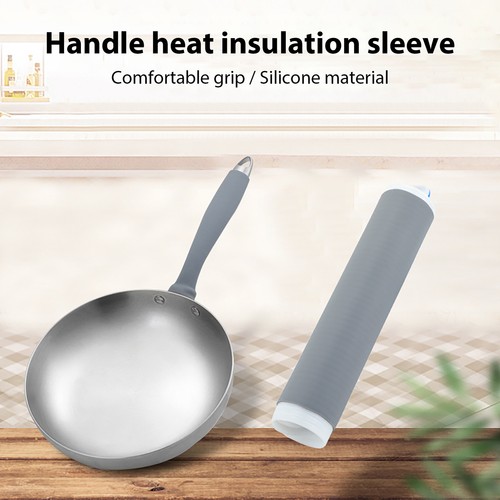 Hot Pan Handle Sleeves Silicone Kitchen Heat Resistant Handle Holder ...