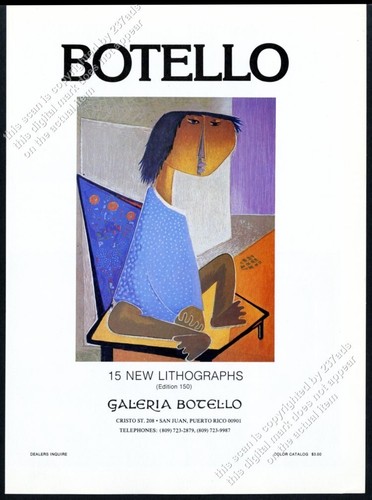 1982 Angel Botello art Galeria Botello San Juan Puerto Rico vintage ...