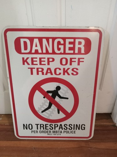 Vintage - obsolete , DANGER keep off tracks -Railroad Sign, one sided ...