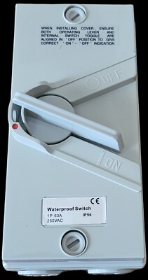 3 Pole Isolator switch Weatherproof IP56 250VAC 20A | eBay Australia