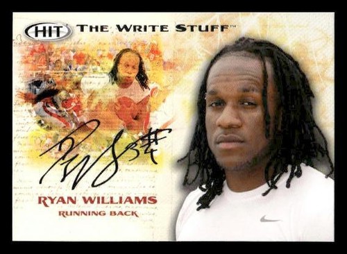 2011 SAGE HIT #WS10 Ryan Williams Write Stuff Virginia Tech Hokies | eBay