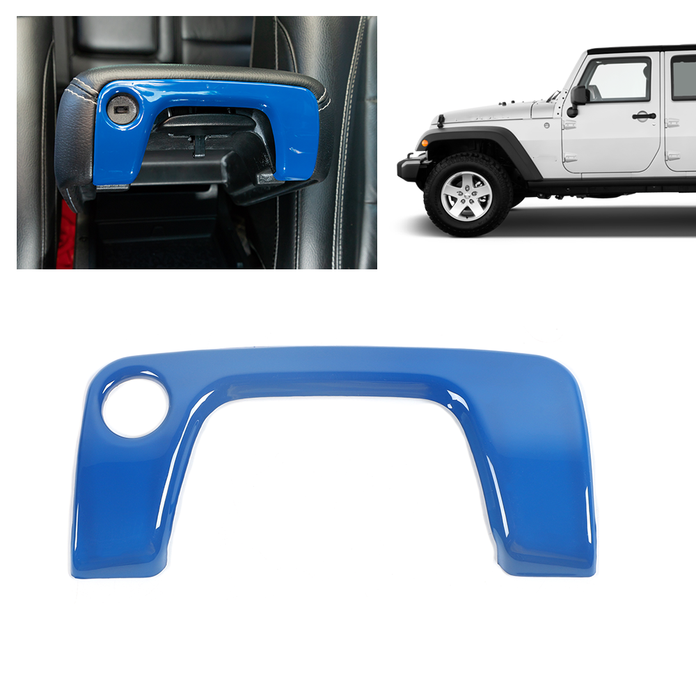 Center Armrest Box Keyhole Trim Cover for Jeep Wrangler JL 18+/JT 20 ...