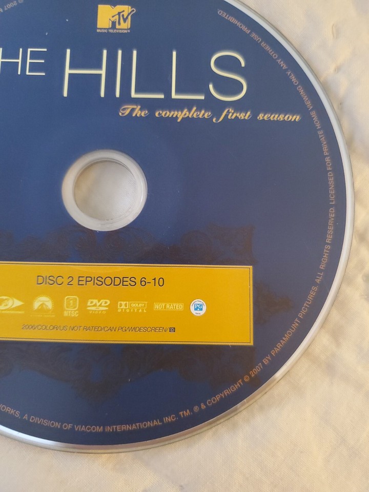 2007 MTV THE HILLS FIRST SEASON DISC 2 episodes 6-10 DVD cleaned tested ...