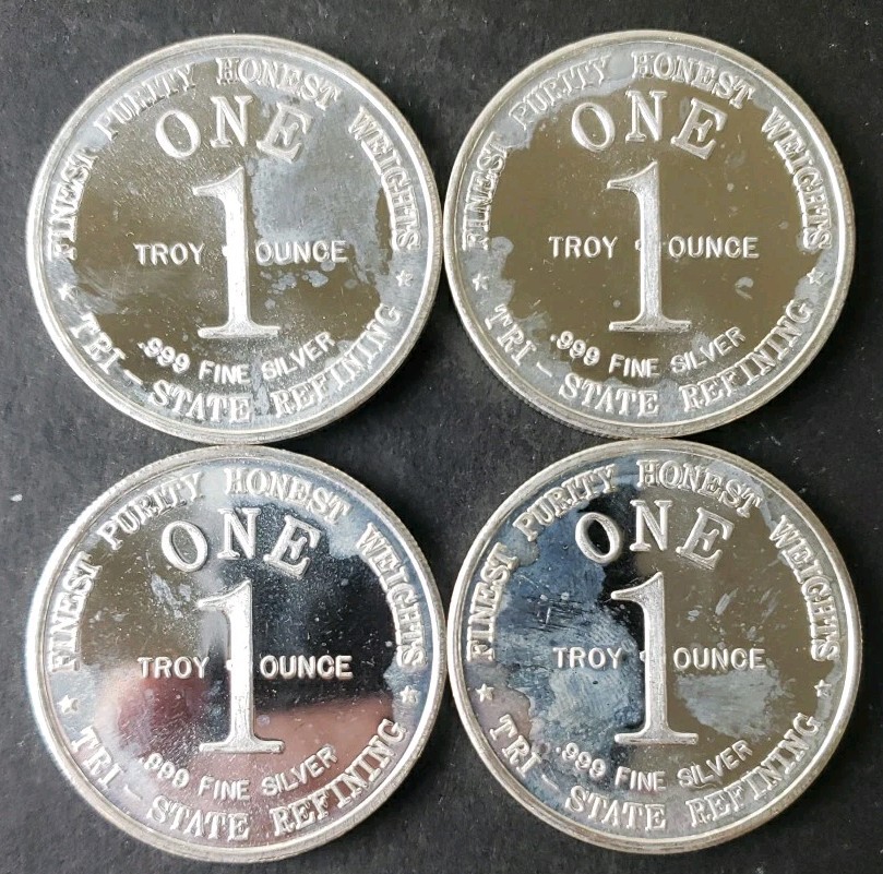 Lot of Four Tri-State Refining 1oz Silver Bicentennial Rounds | eBay