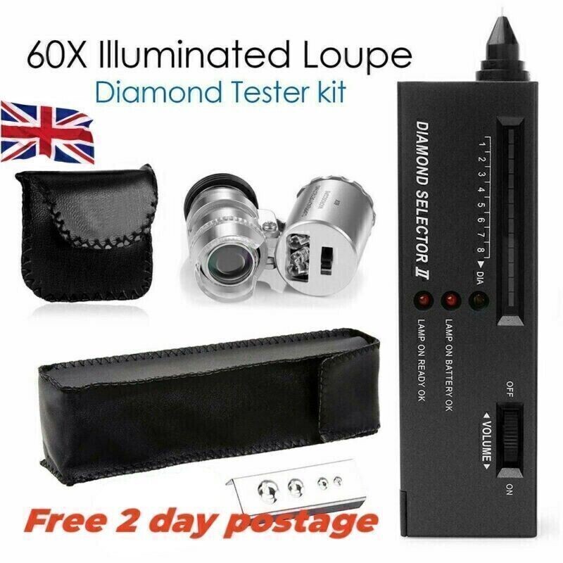 1 Set Gold Silver Diamond Tester Gemstone Test Kit Digital Electronic ...