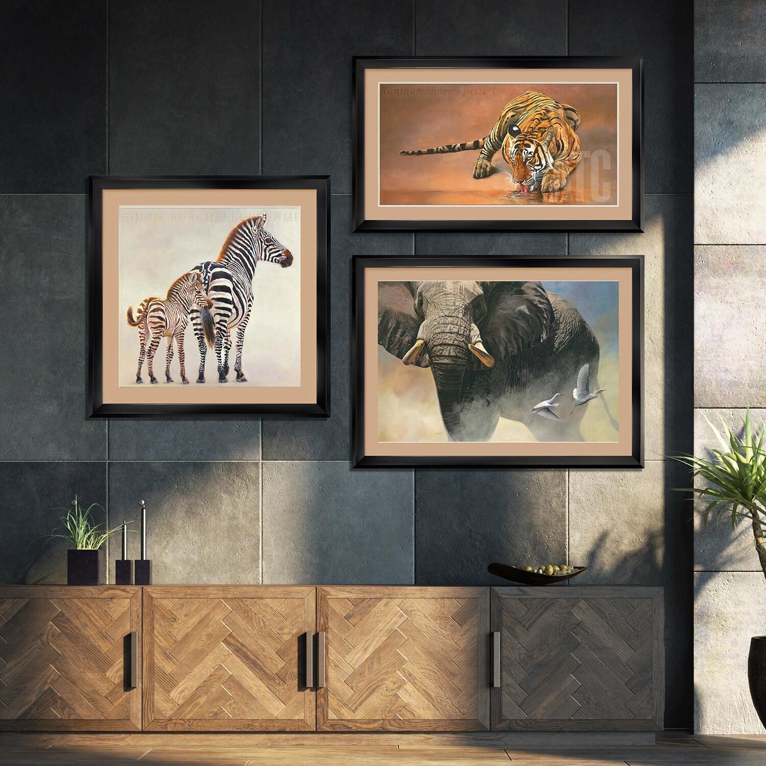 44W"x26H" SPITFIRE by BARRY CLARK - WAR AIR PLANE DOUBLE MATTE, GLASS ...