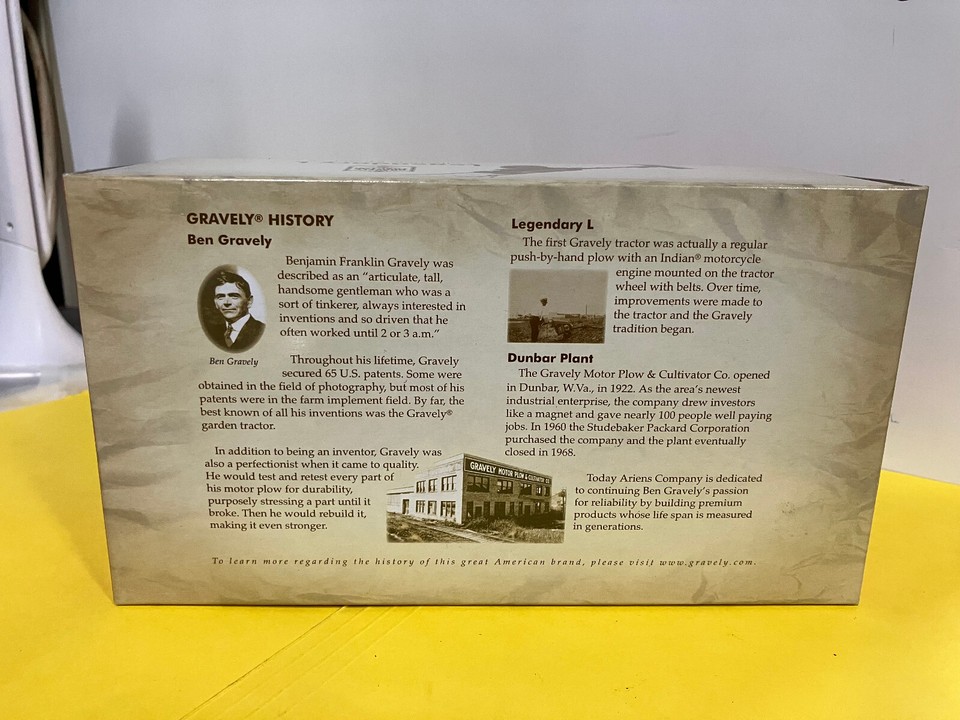 GRAVELY TRACTOR LEGENDARY L COLLECTIBLE MODEL 1:12 LIMITED EDITION | eBay