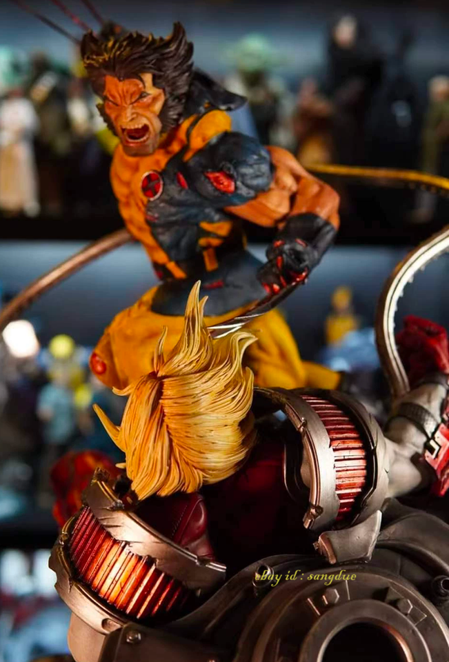 Customized AW 1/4 Wolverine VS Omega Red 65cm Statue Figure Model In ...