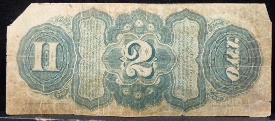 1869 $2 LEGAL TENDER RAINBOW NOTE ~ FR 42 ~ LOW GRADE | eBay