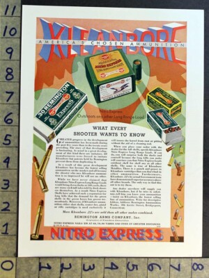 1932 REMINGTON KLEANBORE AMMO CARTRIDGE SHELL NITRO EXPRESS SPORT HUNT ...