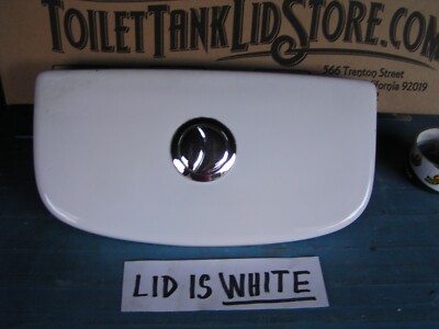 WATER RIDGE C22148 Toilet Tank Lid Button Included WHITE NICKED 6B | eBay