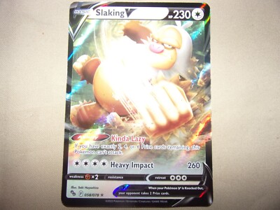 Slaking V - 058/078 Pokémon GO Ultra Rare Pokemon - NM/MINT | eBay