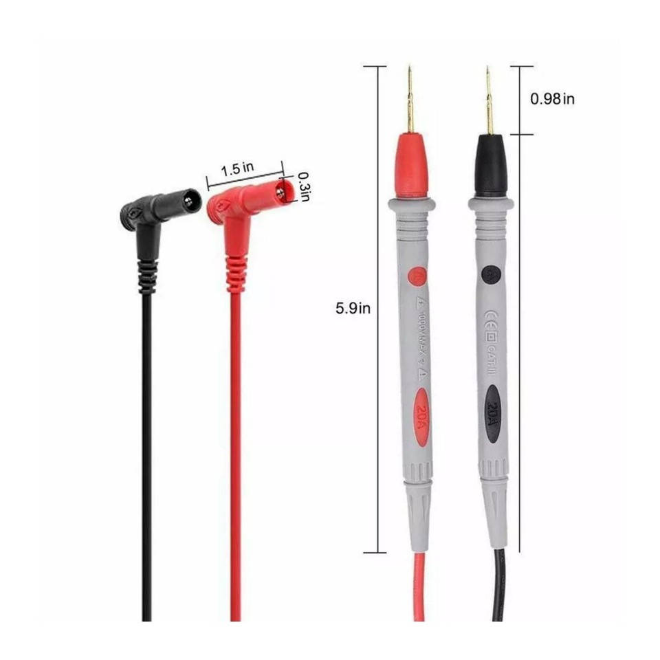 Multimeter Test Leads for Fluke Meter Electrical Alligator Clip Probes ...