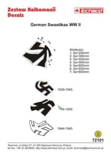 Techmod 72101 German Luftwaffe WW2 signs 1/72 scale decals | eBay