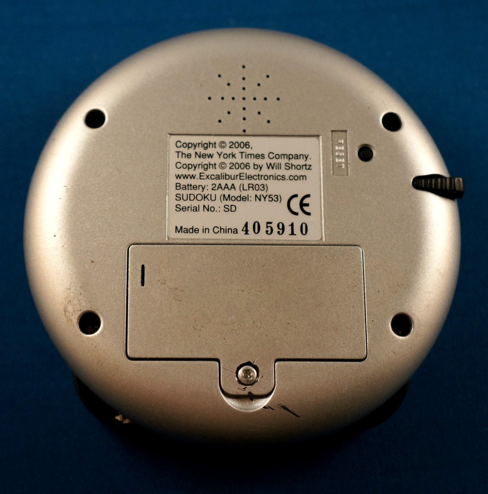 EXCALIBUR TOUCH SUDOKU ELECTRONIC HANDHELD TRAVEL GAME NUMBER STRATEGY ...