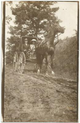 Horse Drawn Surrey Buggy ~ Cyko RPPC Real Photo Postcard c.1909 | eBay