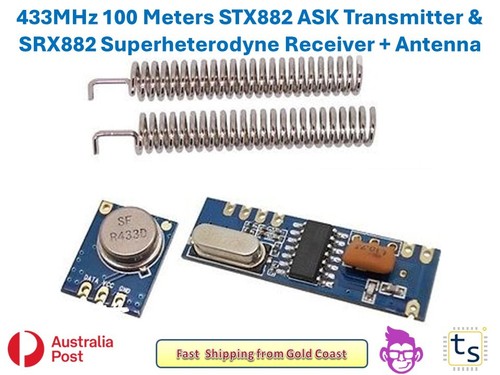 433MHz 100 Meters STX882 ASK Transmitter & SRX882 Superheterodyne ...
